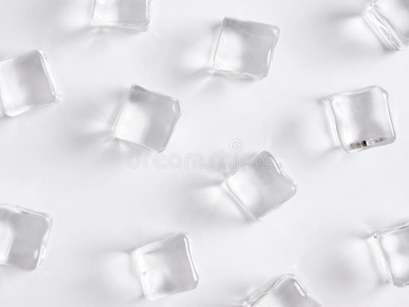 Transparent Ice Cubes on White Background Stock Image - Image of object ...