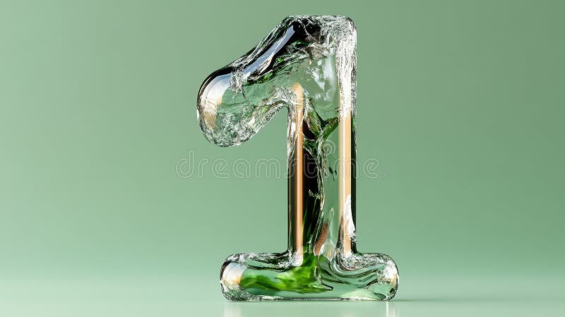 Transparent Ice Number One Sculpture Stock Illustrations – 7 ...