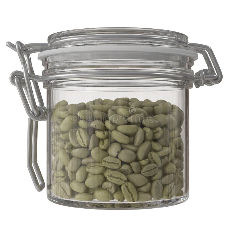 Transparent Jars with Coffee Beans Stock Illustration - Illustration of ...