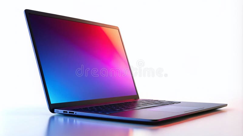 Transparent Laptop Screen on White Background a Modern Visual for ...