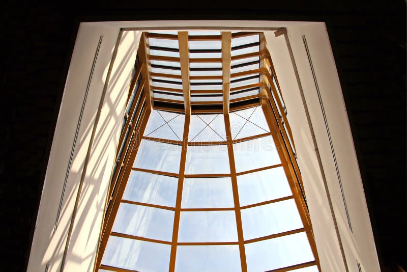 Transparent Large Windows in the Building Stock Image - Image of ...