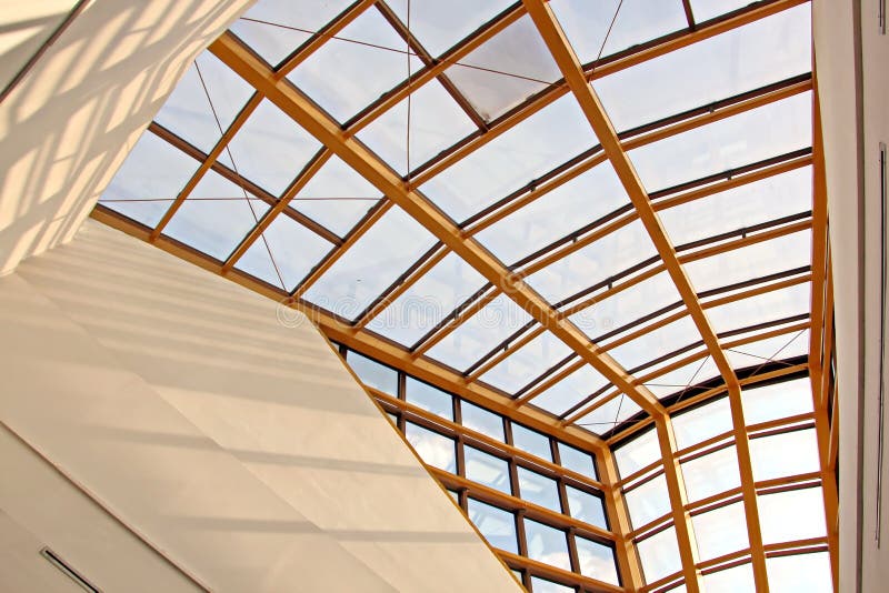 Transparent Large Windows in the Building Stock Photo - Image of ...