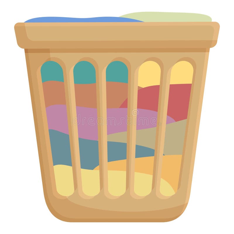 Transparent Laundry Box Icon Cartoon Vector. Wash Basket Stock Vector ...
