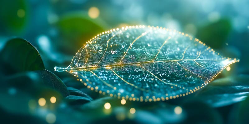Transparent Leaf with Integrated Microchips Representing the Evolution ...