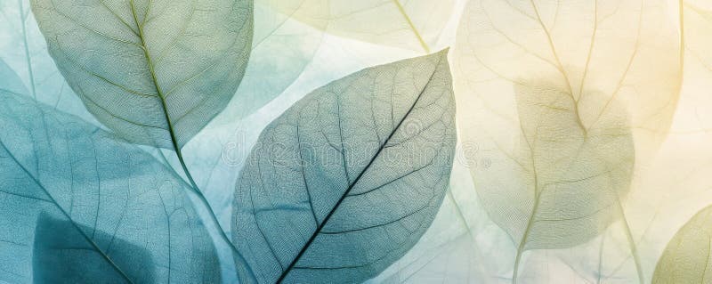 Transparent Leaves Overlapping with Soft Colors and Textures Stock ...