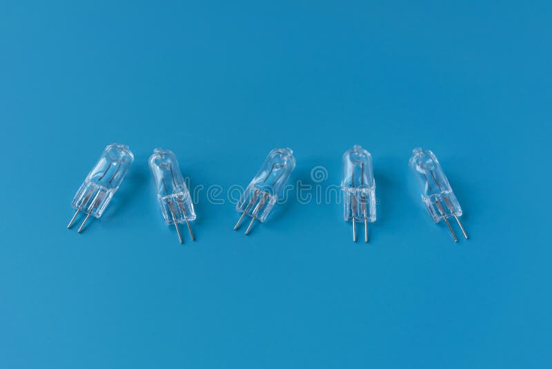 Transparent LED on a Blue Background. Electronic Component. Diode for ...