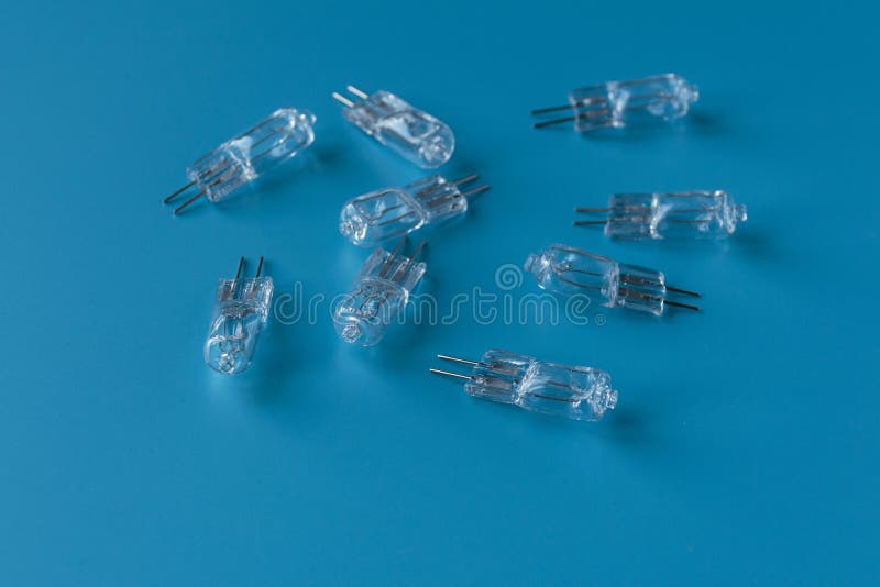 Transparent LED on a Blue Background. Electronic Component Stock Image ...