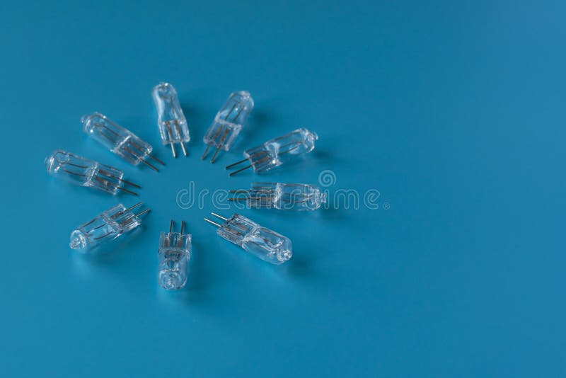 Transparent LED on a Blue Background. Electronic Component Stock Photo ...
