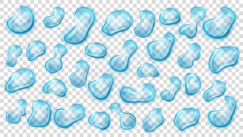 Transparent Light Blue Drops Stock Vector - Illustration of shapeless ...