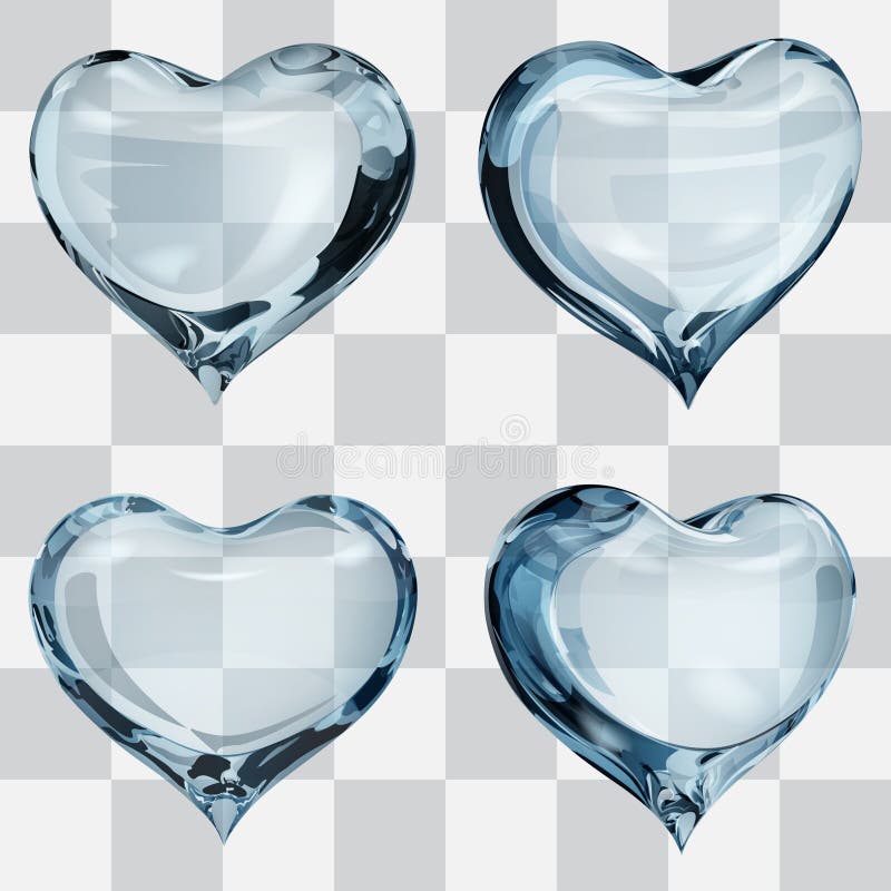 Transparent Light Blue Hearts Stock Vector - Illustration of ...