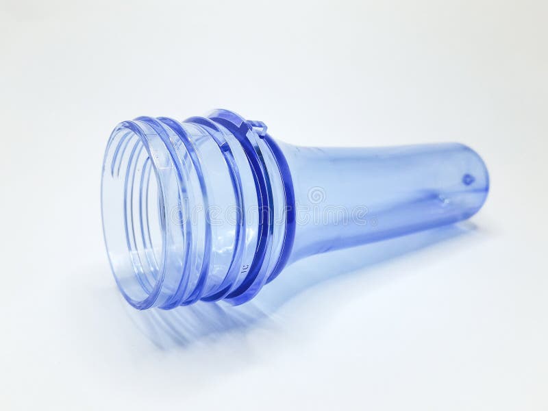 Transparent Light Blue Preform Isolated on a White Background,this ...