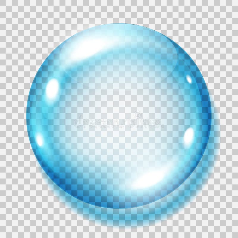 Big Light Blue Glass Spheres with Air Bubbles and without Stock Vector ...