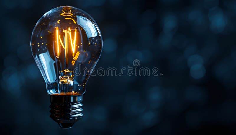 Transparent Light Bulb with Visible Internal Electrical Components ...
