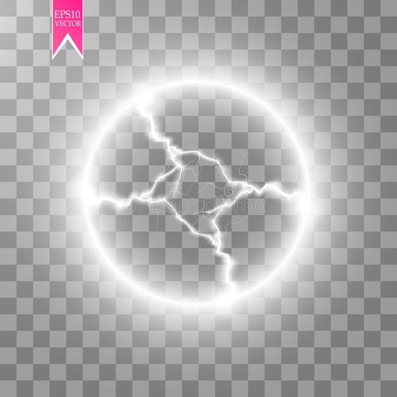 Transparent Light Effect of Electric Ball Lightning. Magic Plasma Ball ...