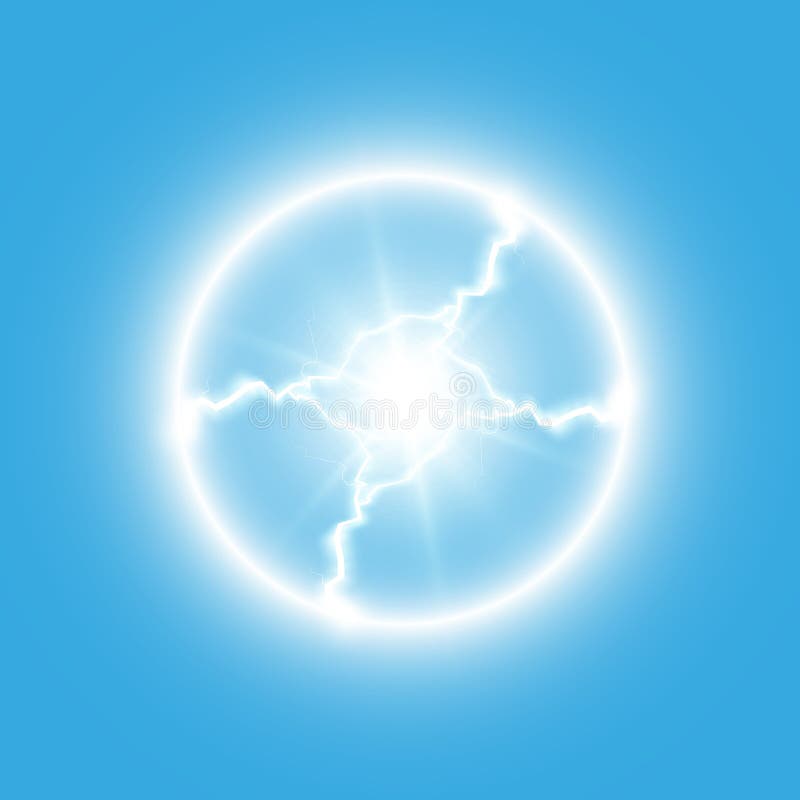 Transparent Light Effect of Electric Ball Lightning. Magic Plasma Ball ...