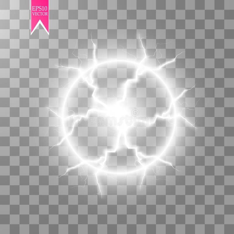 Transparent Light Effect of Electric Ball Lightning. Magic Plasma Ball ...