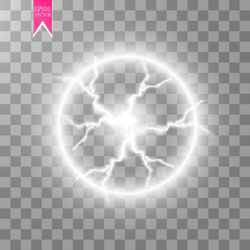 Transparent Light Effect of Electric Ball Lightning. Magic Plasma Ball ...