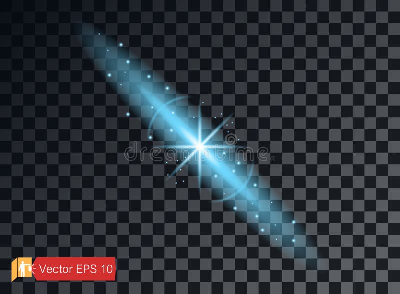 Transparent Light Elements on an Isolated Background. Bright Reflection ...