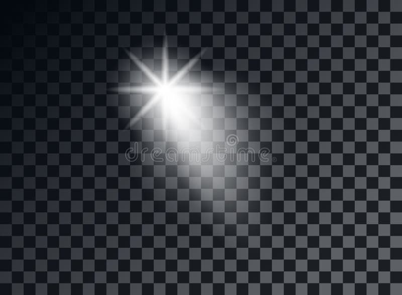 Transparent Light Elements on an Isolated Background. Bright Reflection ...