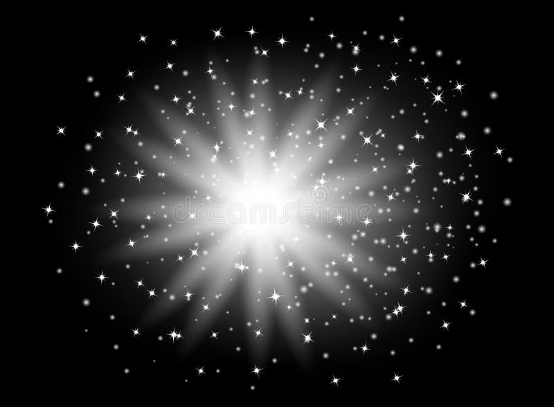 Transparent Light Elements on an Isolated Background. Bright Reflection ...