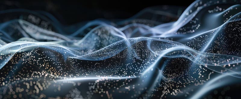 Transparent Light Fabric with Nano Structure, Abstract Cyber Data ...