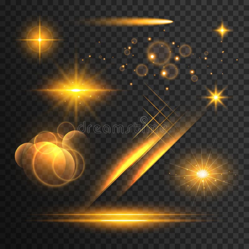 Transparent Lights Effect Collection Stock Vector - Illustration of ...