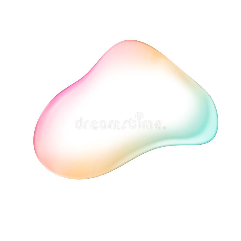 Transparent Liquid Blob. Isolated on White Background Stock ...