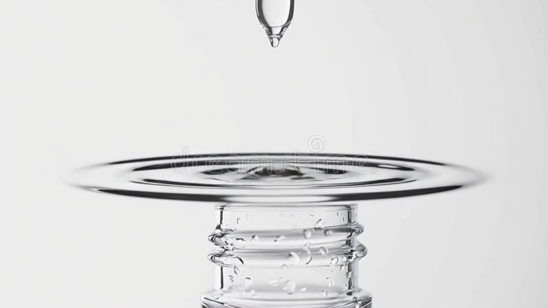 Transparent Dropper Dripping into Water Creating Concentric Ripples on ...