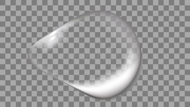 Transparent Liquid Forms Water Drops Volume Real. Stock Illustration ...