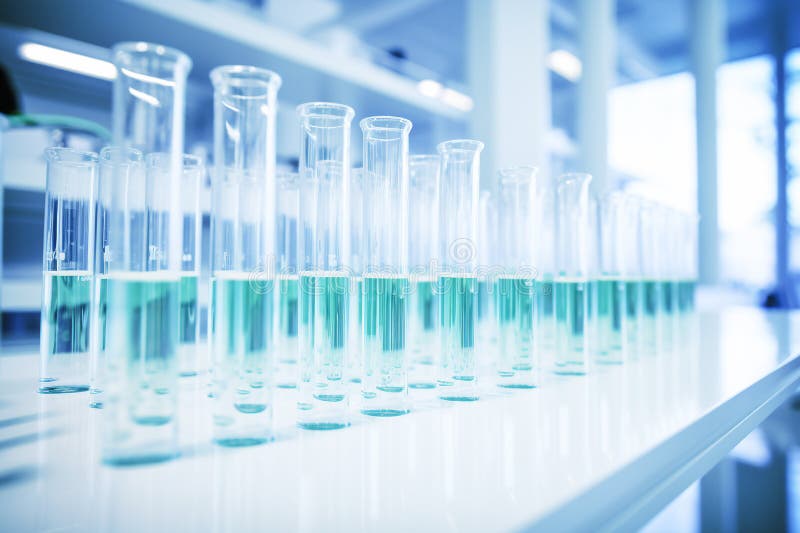 Transparent Liquids in Glass Containers on a Light Table, Suitable for ...