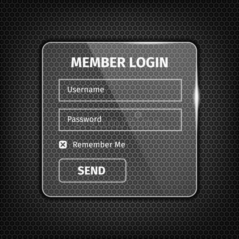 Outline Member Login Box on Orange Stock Vector - Illustration of ...