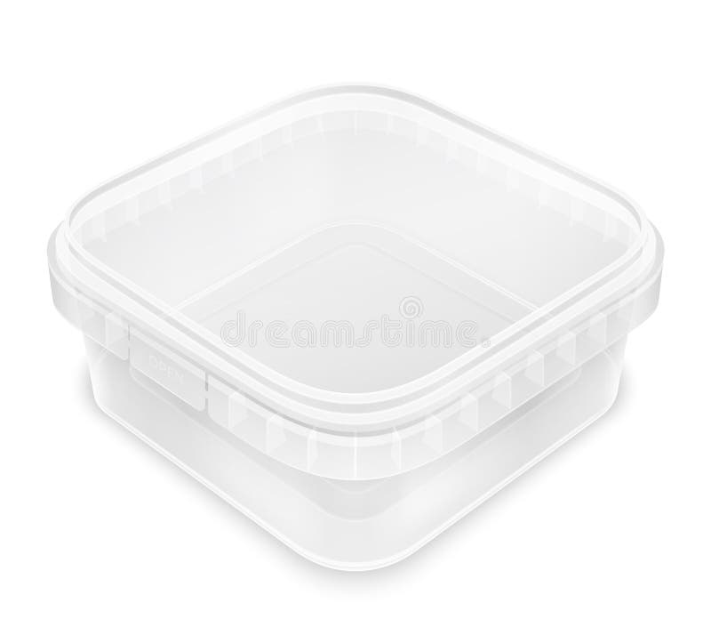 Low Rectangular Empty Plastic Bucket Stock Illustrations – 9 Low ...