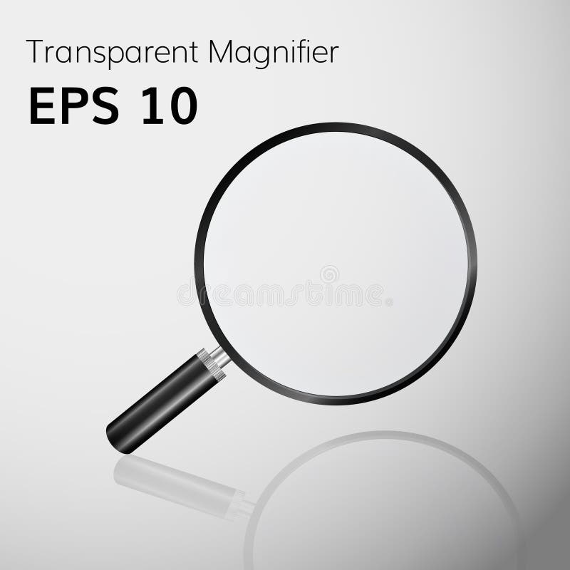 Transparent Magnifying Glass Stock Vector - Illustration of information ...