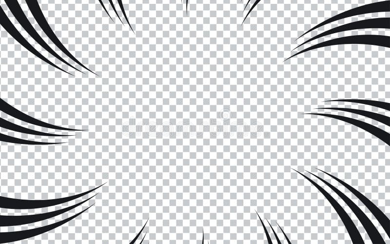 Transparent Manga Background. Comic Explosion, Motion Speed Vector ...