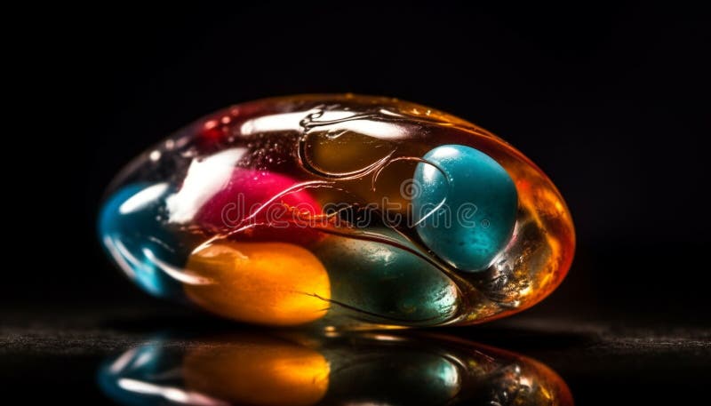 Transparent Medicine Sphere, Drop of Liquid Generated by AI Stock ...