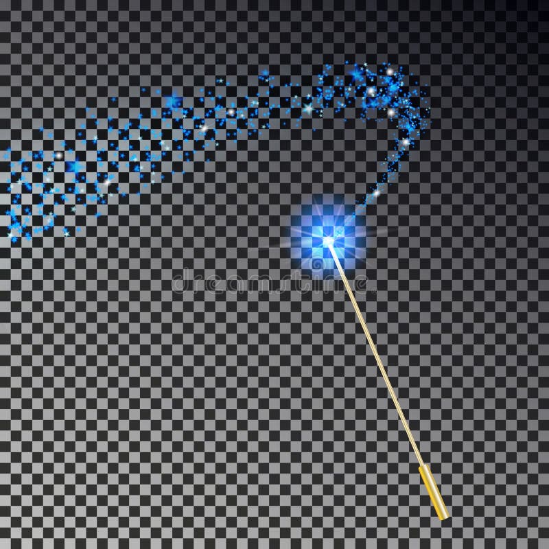 Set of Blue Transparent Lines Effect with Sparkle Isolated on Dark ...