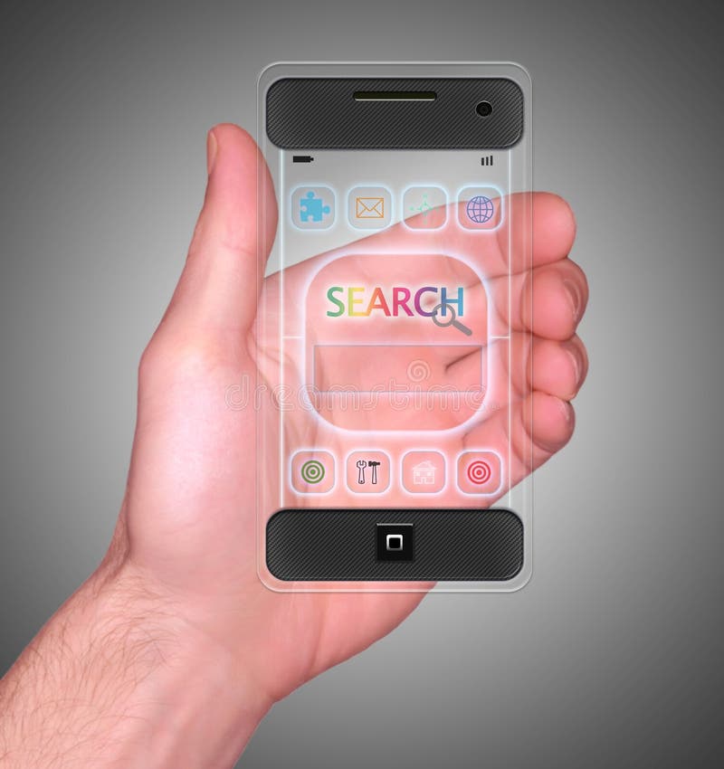 Transparent Mobile Smart Phone Stock Image - Image of design, hitech ...