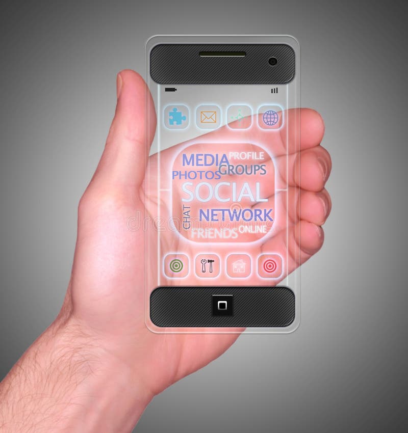 Transparent Mobile Smart Phone Stock Image - Image of design, hitech ...