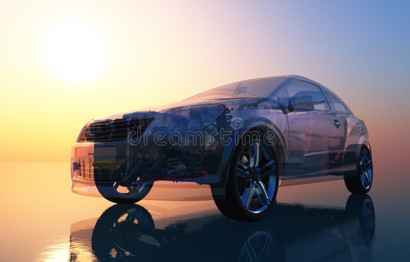 Transparent model cars stock illustration. Illustration of isolated ...