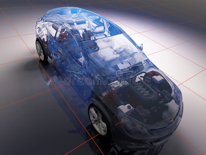 Transparent model cars stock illustration. Illustration of blue - 176874439