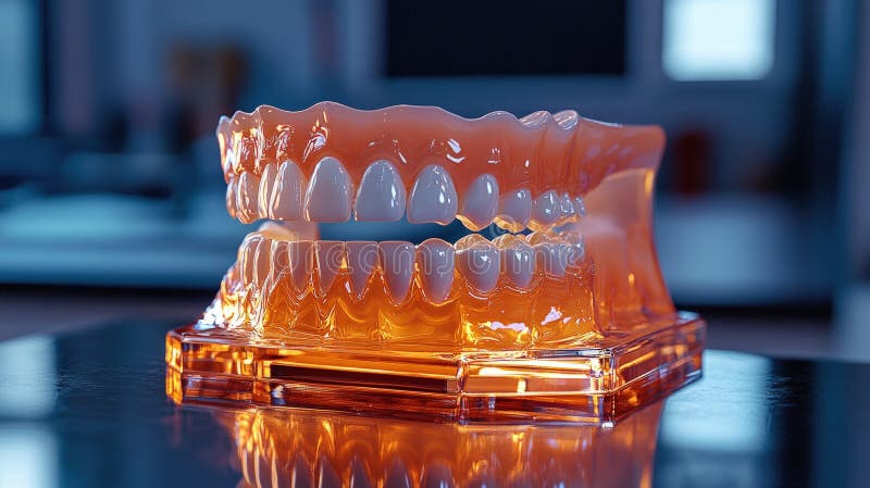 Transparent Model of a Human Jaw with Teeth Stock Illustration ...