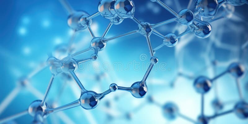 Transparent Molecular Structure in a Blue Hued Scientific Environment ...