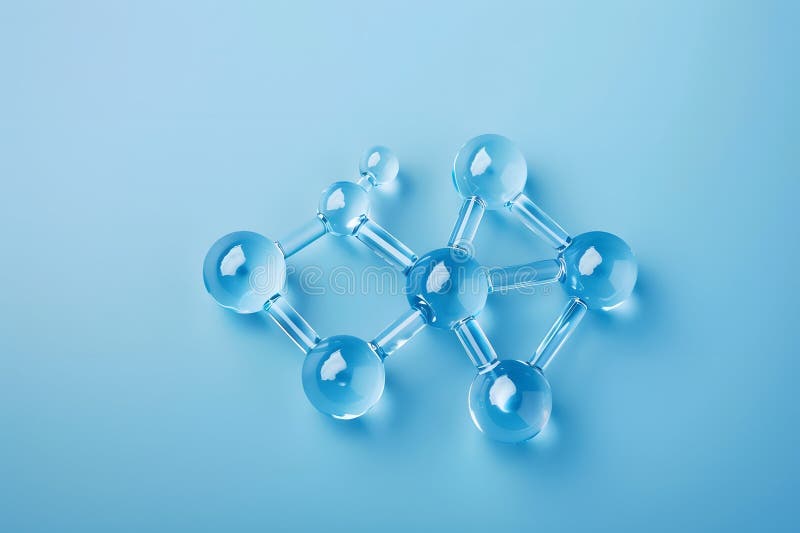Transparent Molecular Structure with Connected Spheres Isolated on a ...