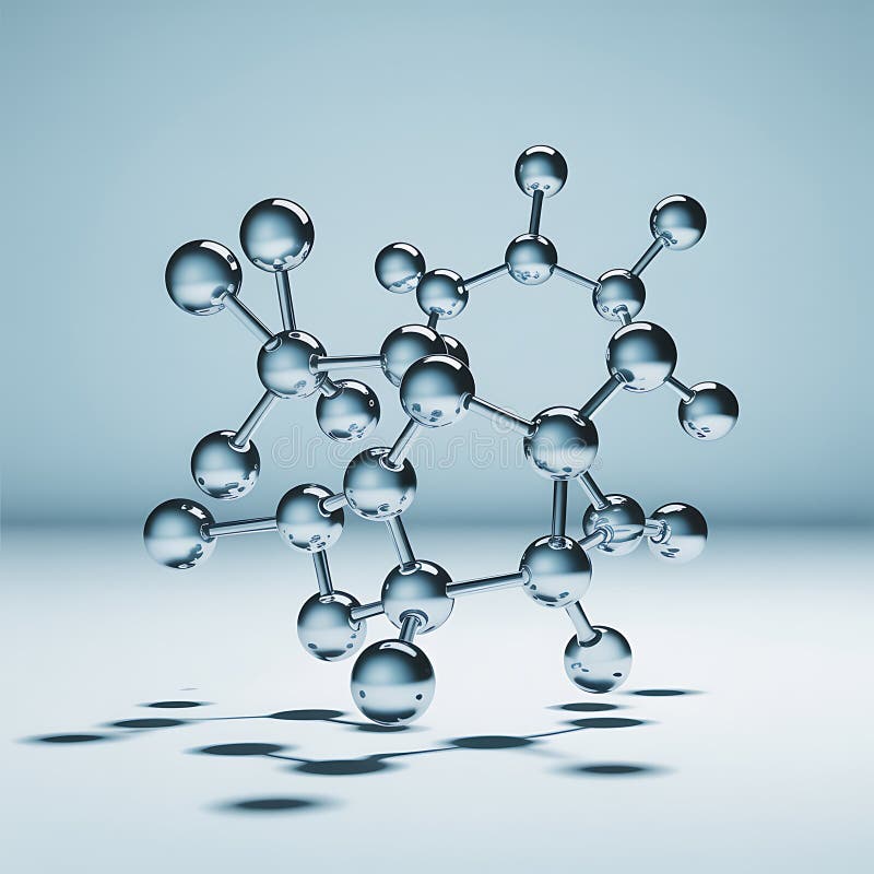 Transparent Molecular Structure Model with Interconnected Spheres and ...