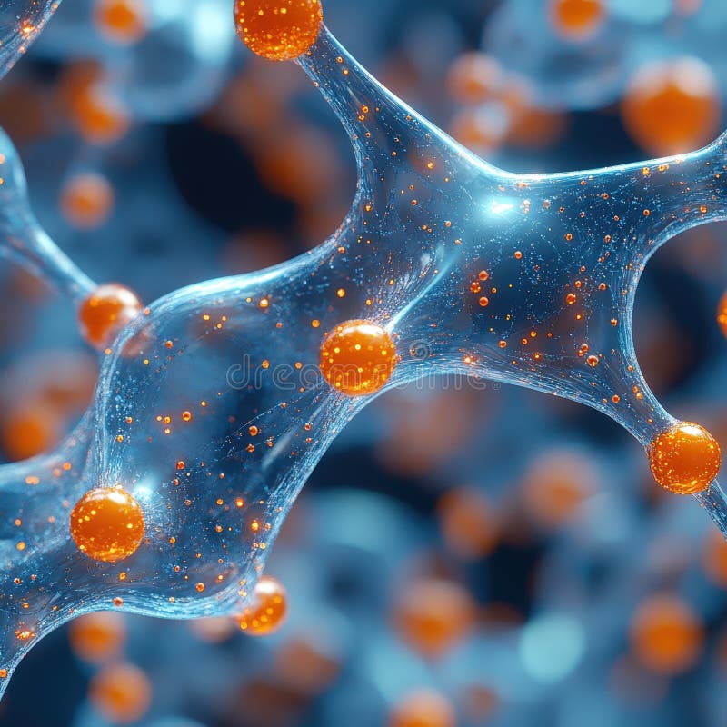 Transparent Molecule with Glowing Particles in Scientific Visualization ...