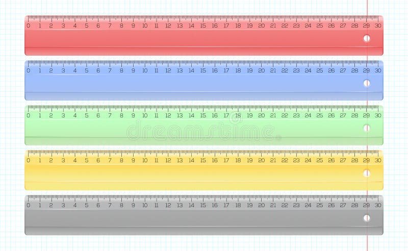 Ruler Measure Realistic Collection Stock Illustrations – 153 Ruler ...