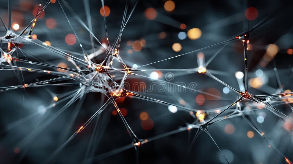 Neural Network Structure Illuminated by Sparks Highlighting Dynamic ...