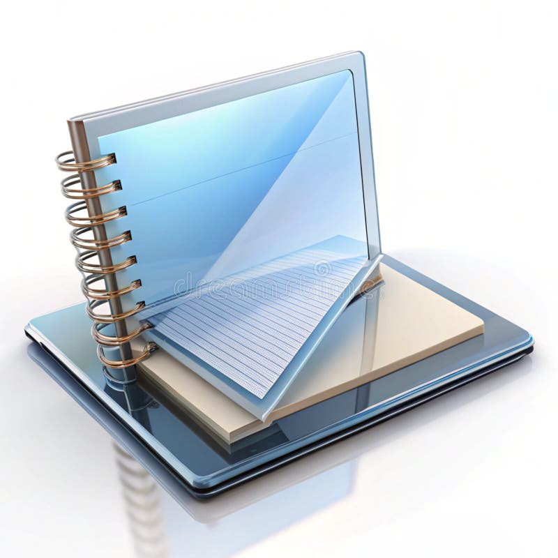 Transparent Notebook with Animated Page Flipping Stock Illustration ...
