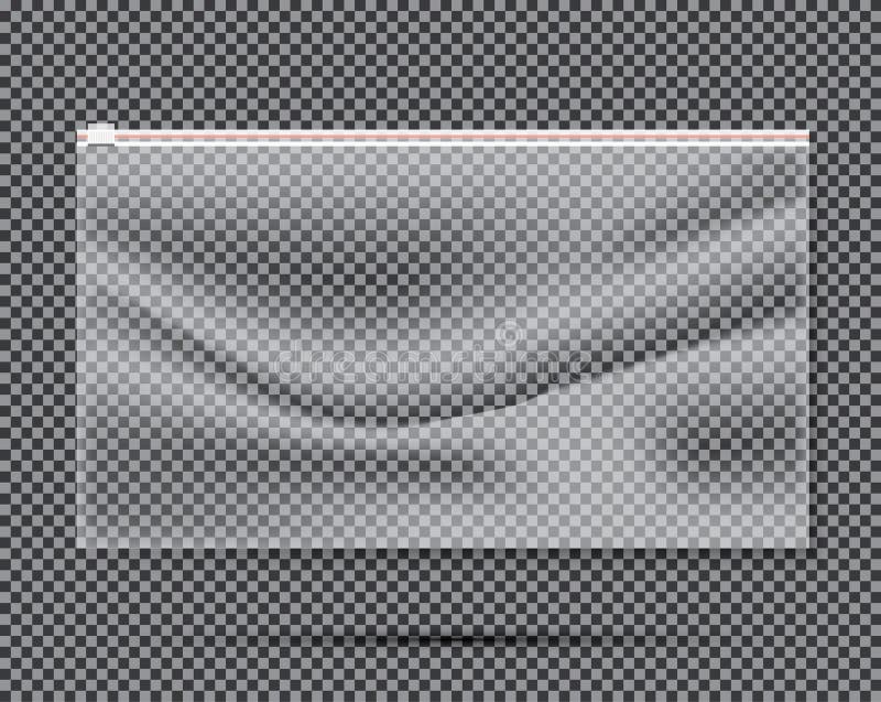 Transparent Nylon or Polyethylene Bag with Lock or Zip. Stock Vector ...