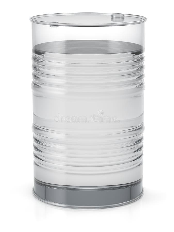 Transparent Oil Barrel with a Transparent Liquid Stock Image - Image of ...